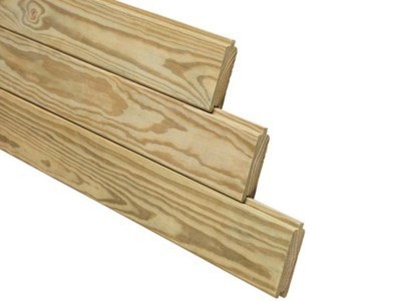 Perfiles machihembrados de madera tratada — Santaulària